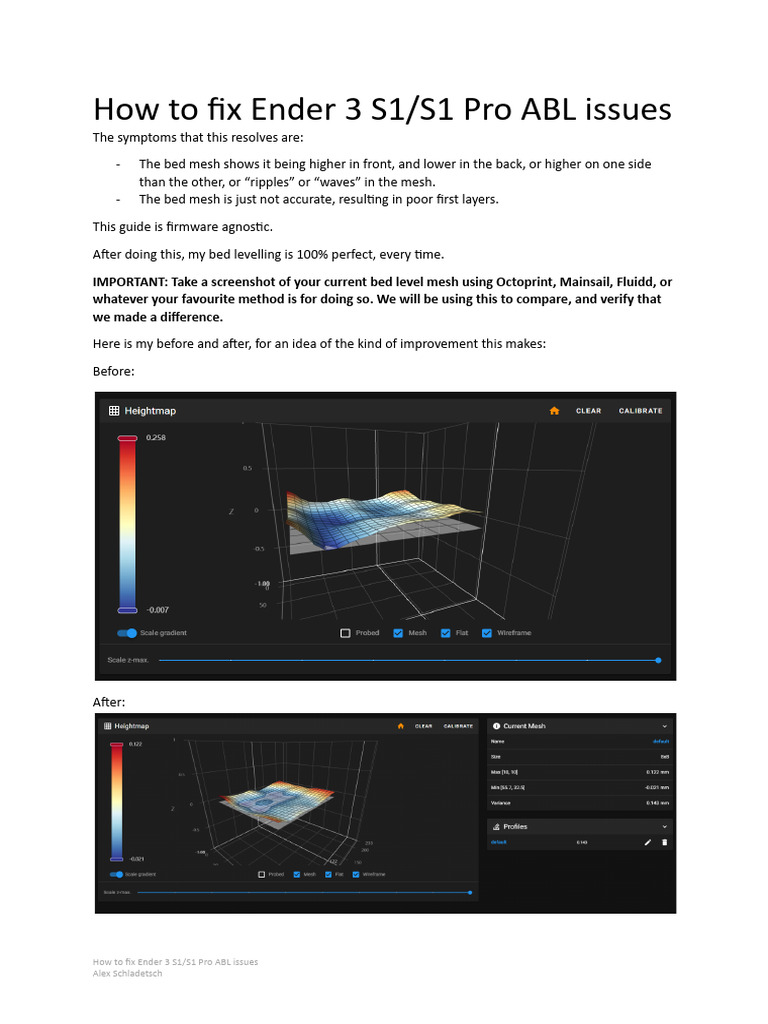 How To Fix Ender 3 S1 and S1 Pro ABL Issues (2) .Docx - Documentos Google | PDF | Technology ...