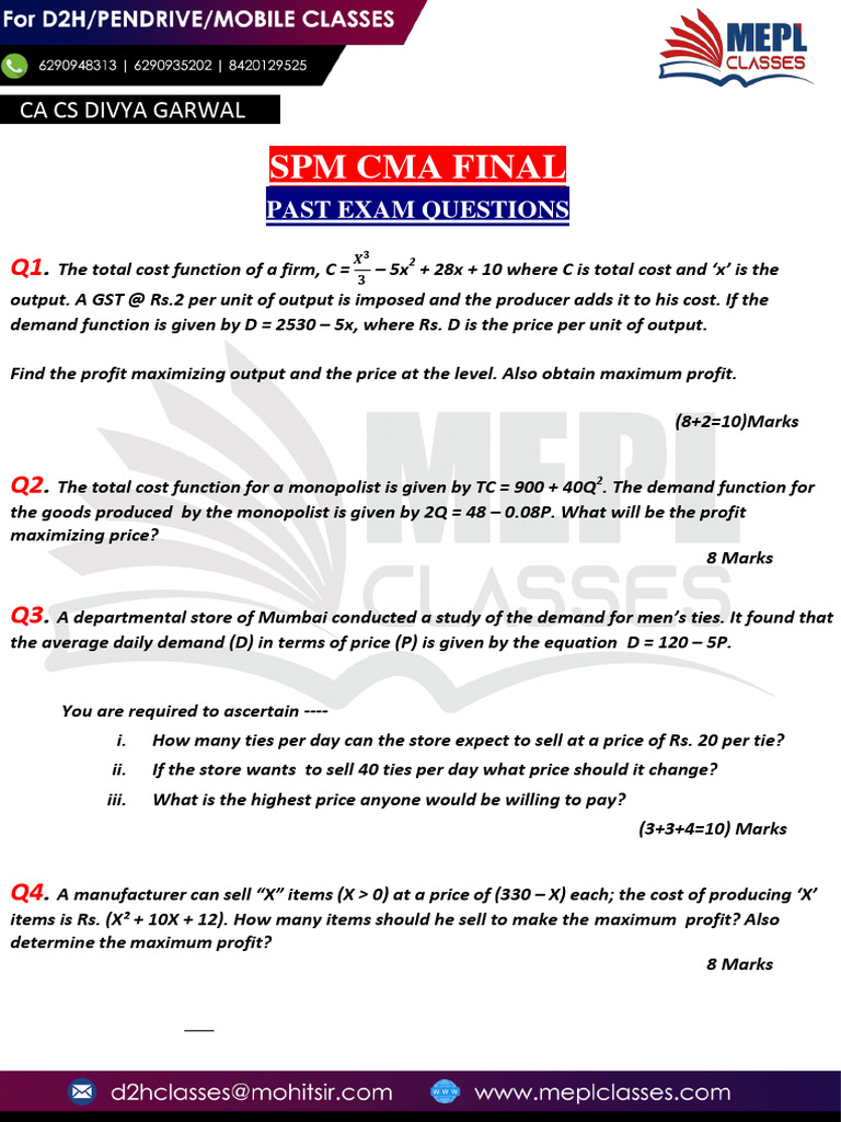 SPM CMA Final Exam Questions Analysis | PDF | Teaching Methods & Materials