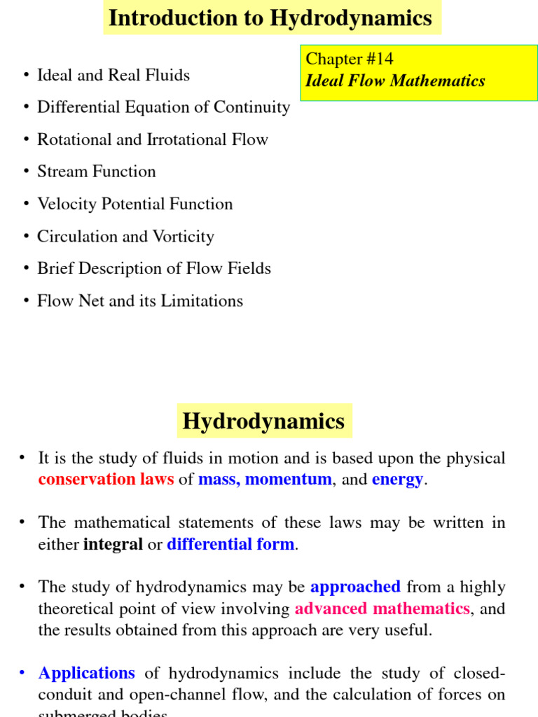 CE212-2-Hydrodynamics-1 | PDF | Fluid Dynamics | Fluid Mechanics