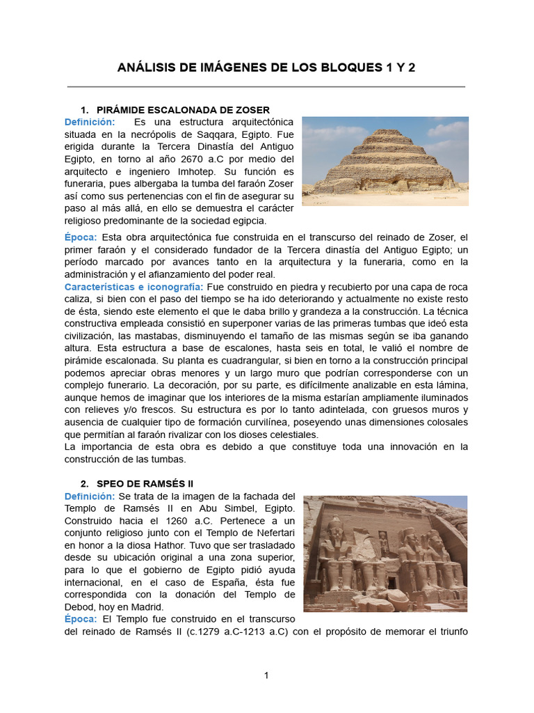 Imágenes Bloques 1 y 2 | PDF | Escultura | Pirámide