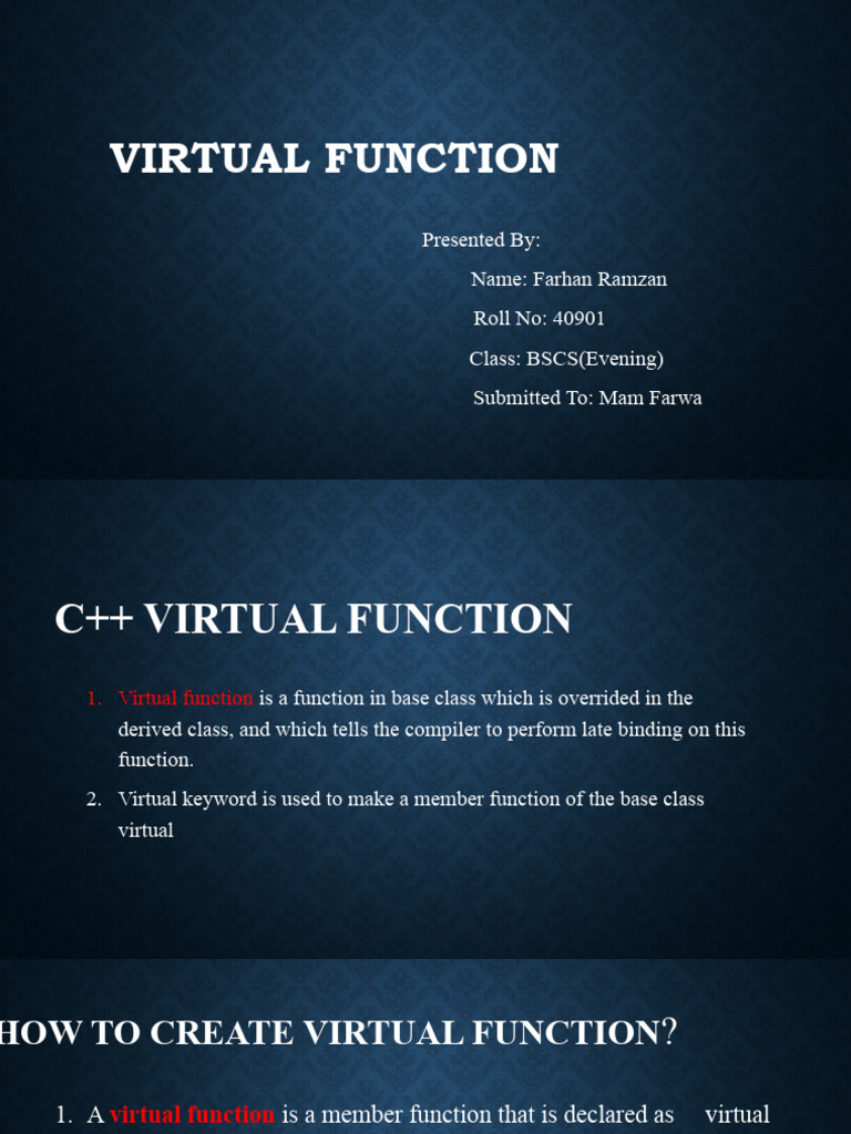 Virtual Function Pdf Inheritance Object Oriented Programming Method Computer Programming 2898