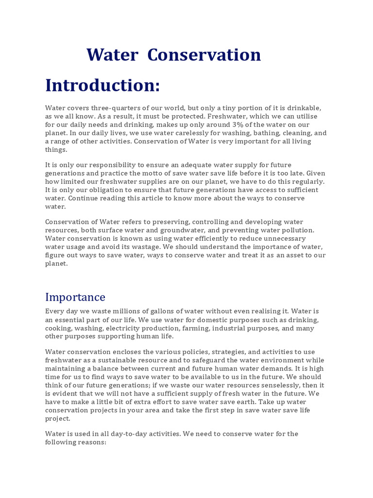 Water Conservation | PDF | Water Conservation | Water Water Conservation | PDF | Water Conservation | Water