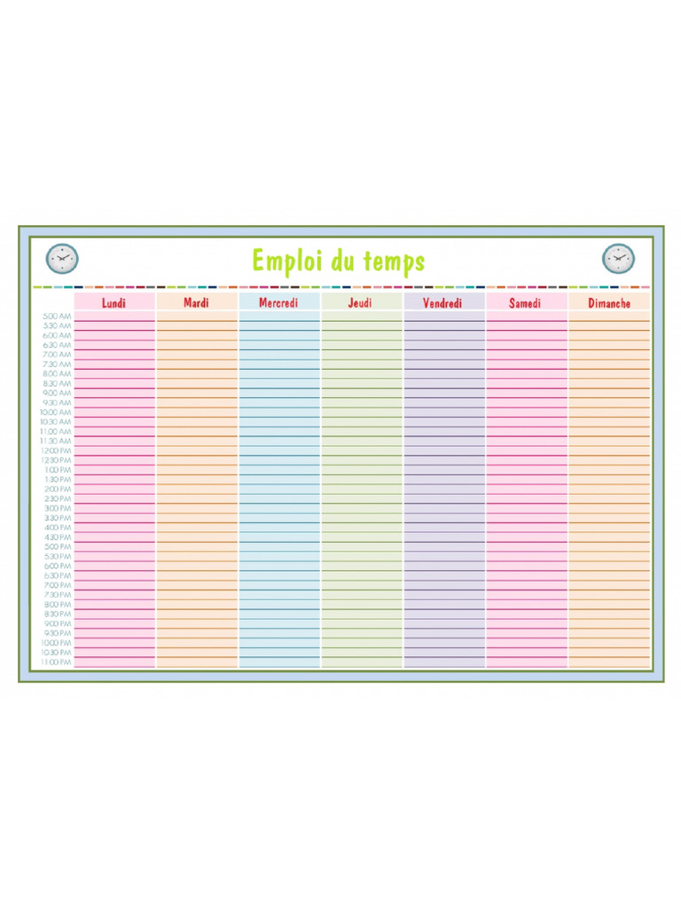 Emploi Du Temps - PDF | PDF