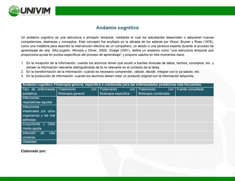 Andamio cognitivo 3 | PDF