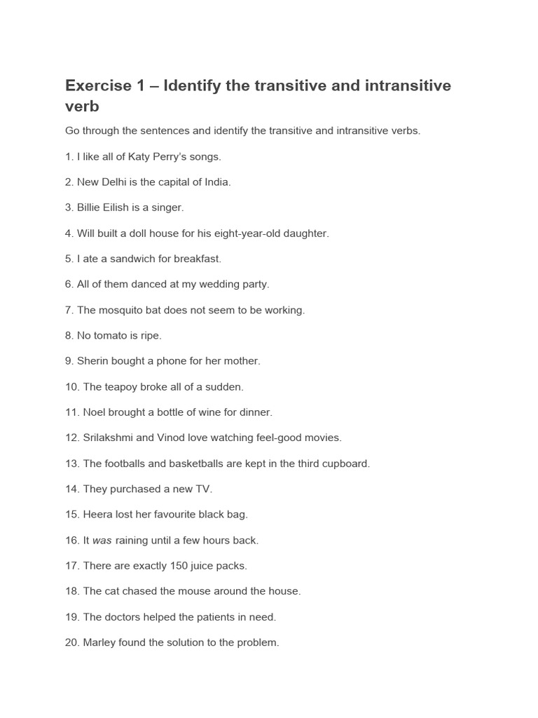 Grammar Exercise for Students | PDF