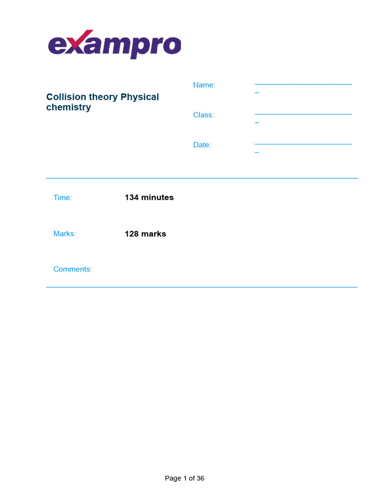 Collision Theory in Reaction Rates Analysis | PDF | Reaction Rate ...