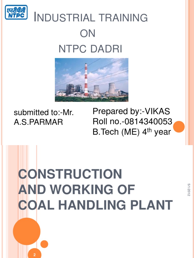 Final PPT NTPC Dadri by Vikas | PDF | Belt (Mechanical) | Industries