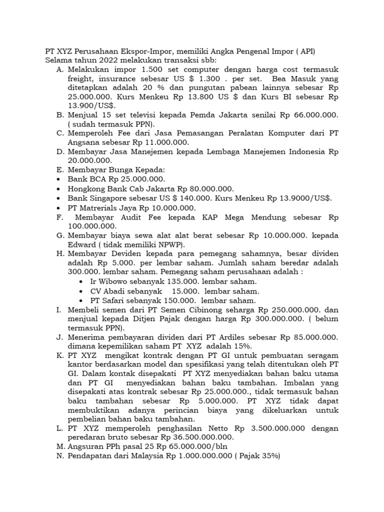Session 12-13 Latihan Soal Comprehensive | PDF