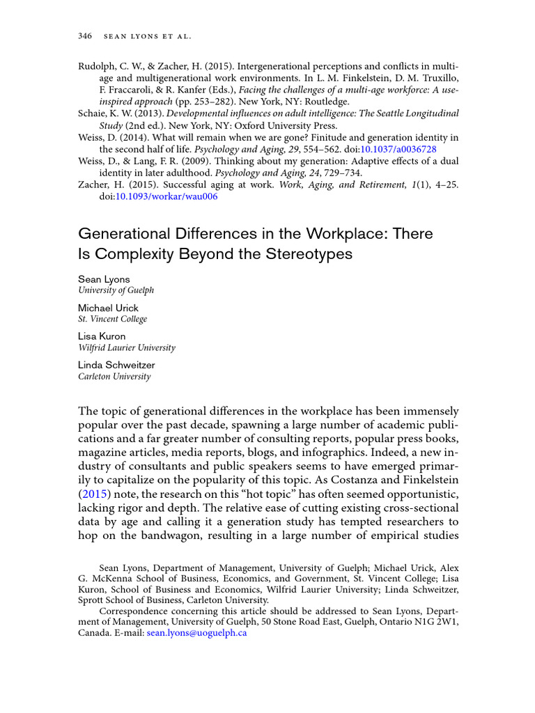 Generational differences in the workplace- There is complexity beyond ...