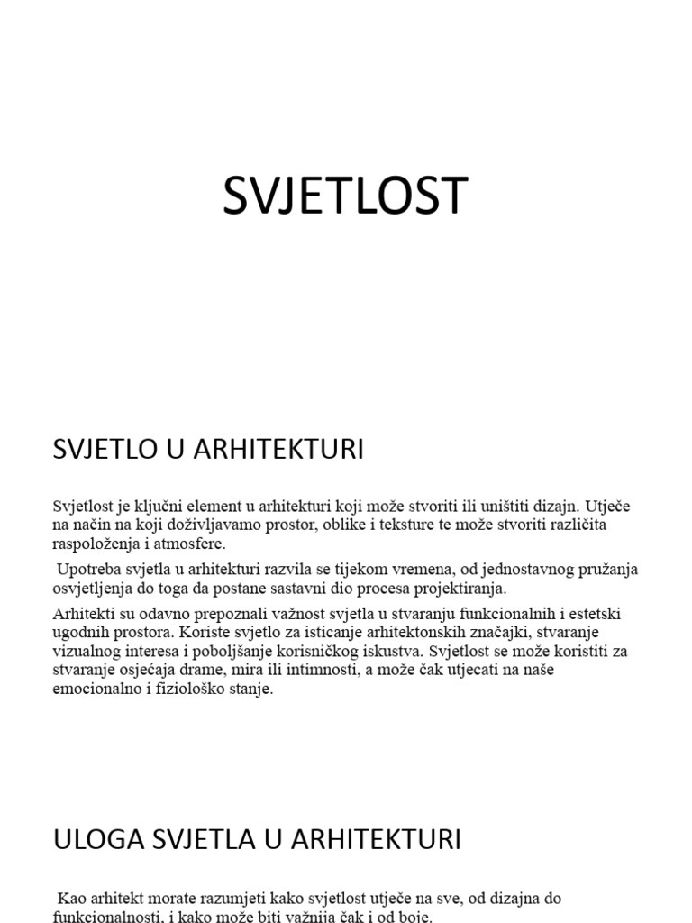 SVJETLOST | PDF