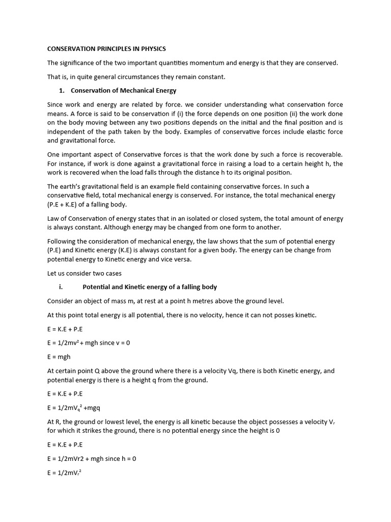 PHY 111 Material_073310 | PDF | Force | Momentum