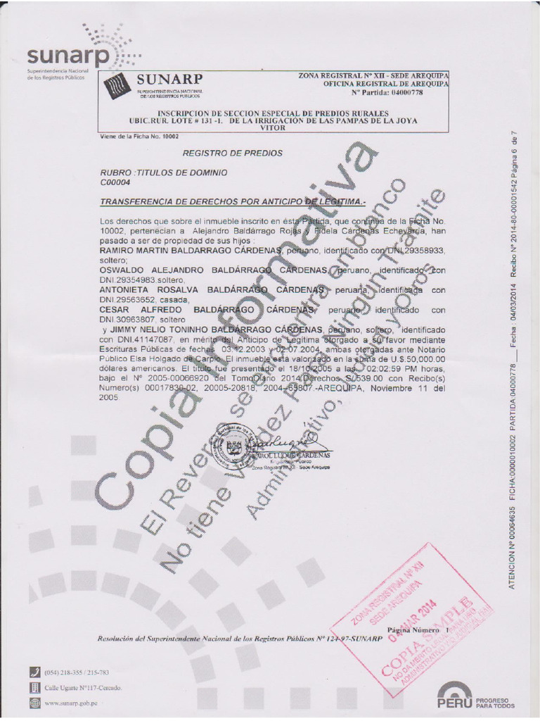 Hoja 6 Herencia Por Anticipo | PDF