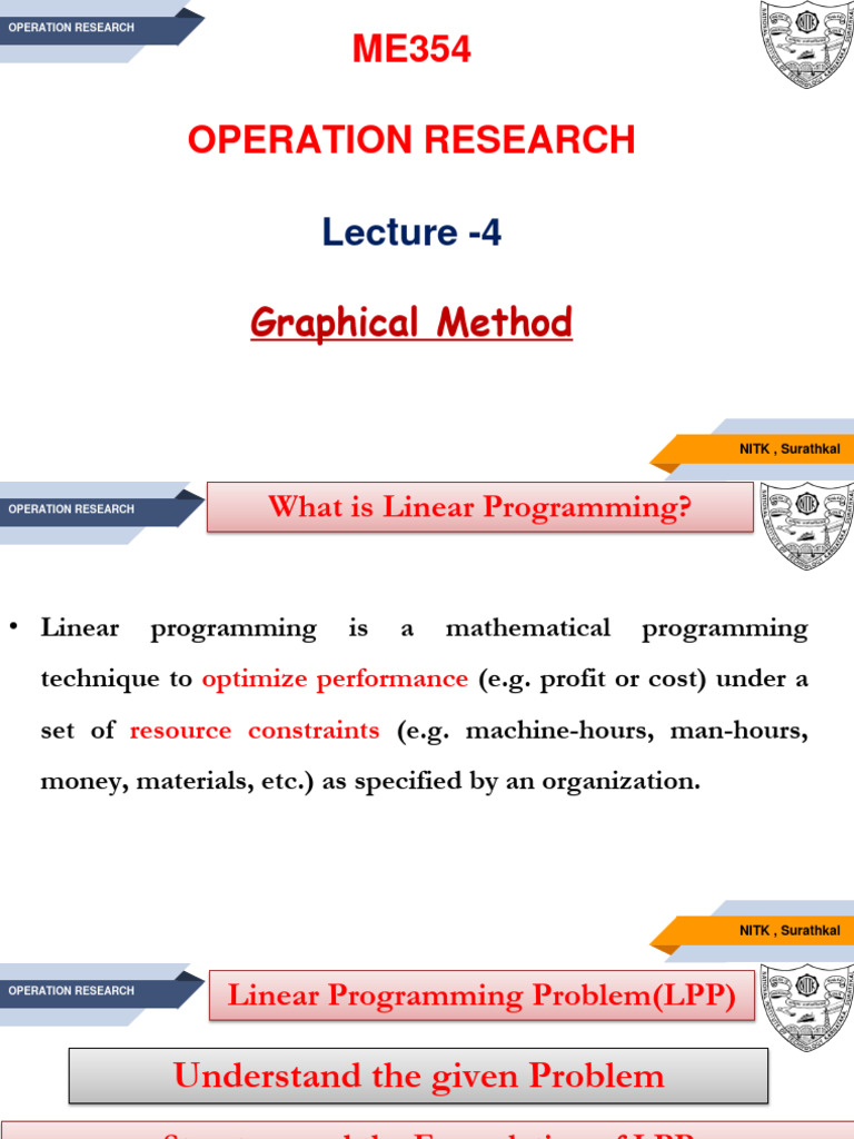 Lecture 5 Graphical Method | PDF | Linear Programming | Mathematical ... Lecture 5 Graphical Method | PDF | Linear Programming | Mathematical ...