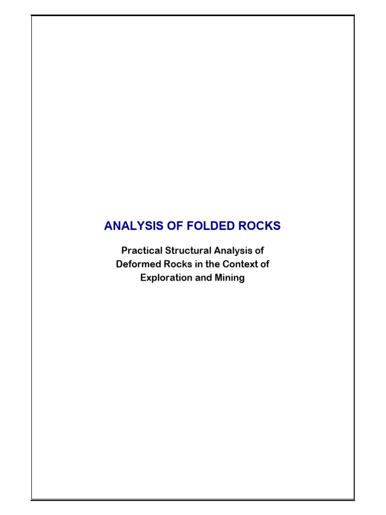 05 - Analysis of Folded Rocks | PDF | Fault (Geology) | Structural Geology