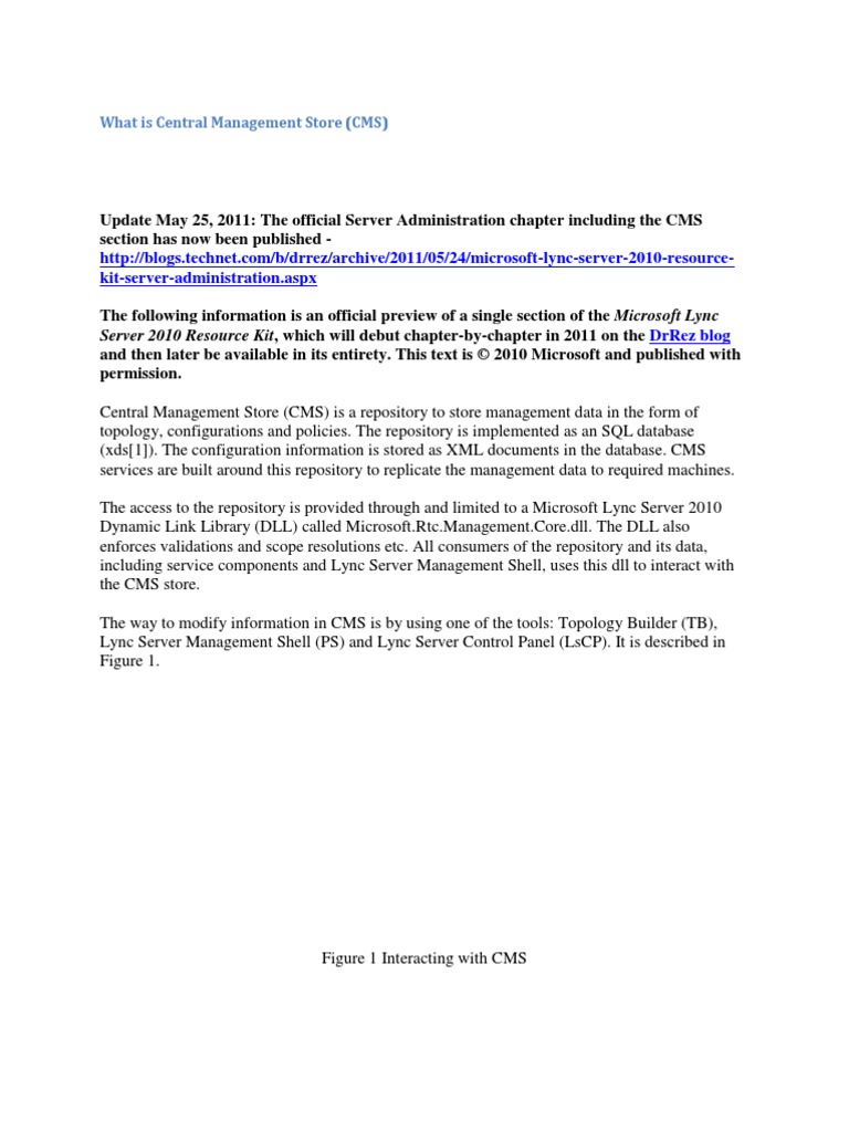 What Is Central Management Store | PDF | Active Directory | Replication ...