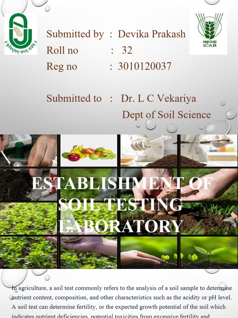 Establishing a Soil Testing Laboratory | PDF | Laboratories | Soil