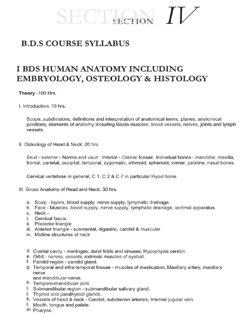 Anatomy Curriculum Pdf