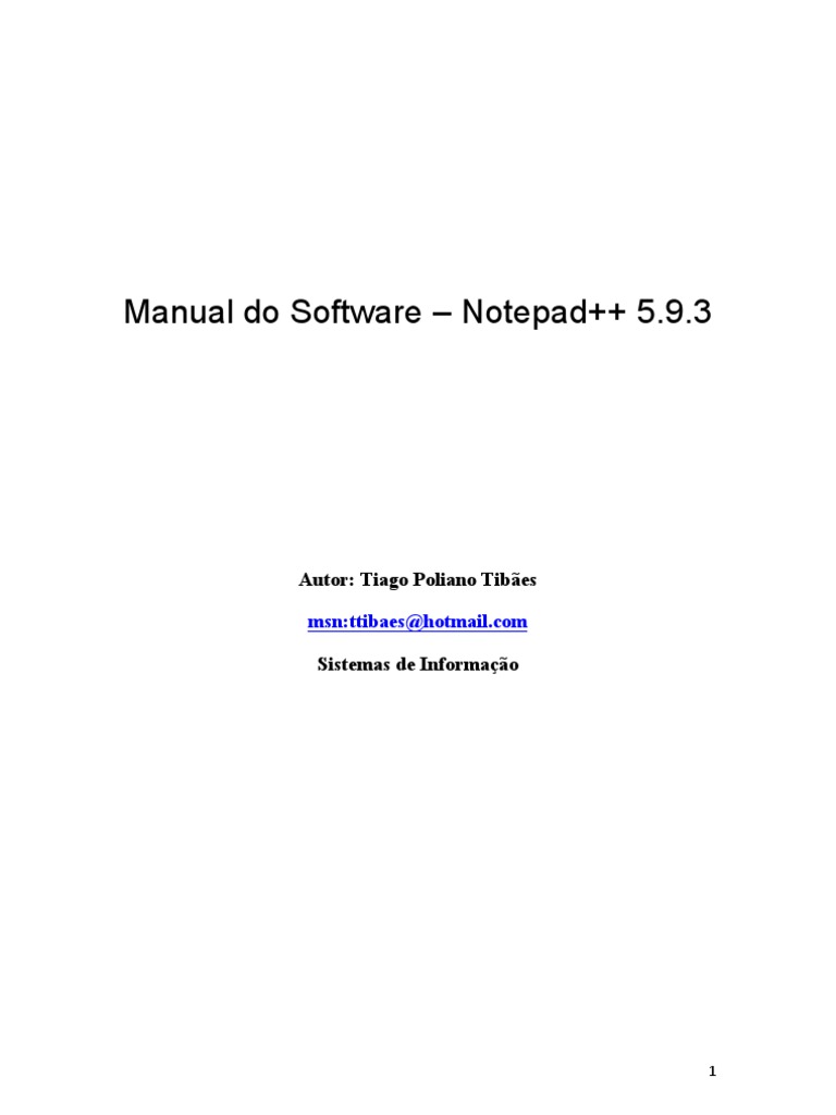 Tutorial Editor de Texto Notpad++ Tibães | PDF | Janela (informática ...