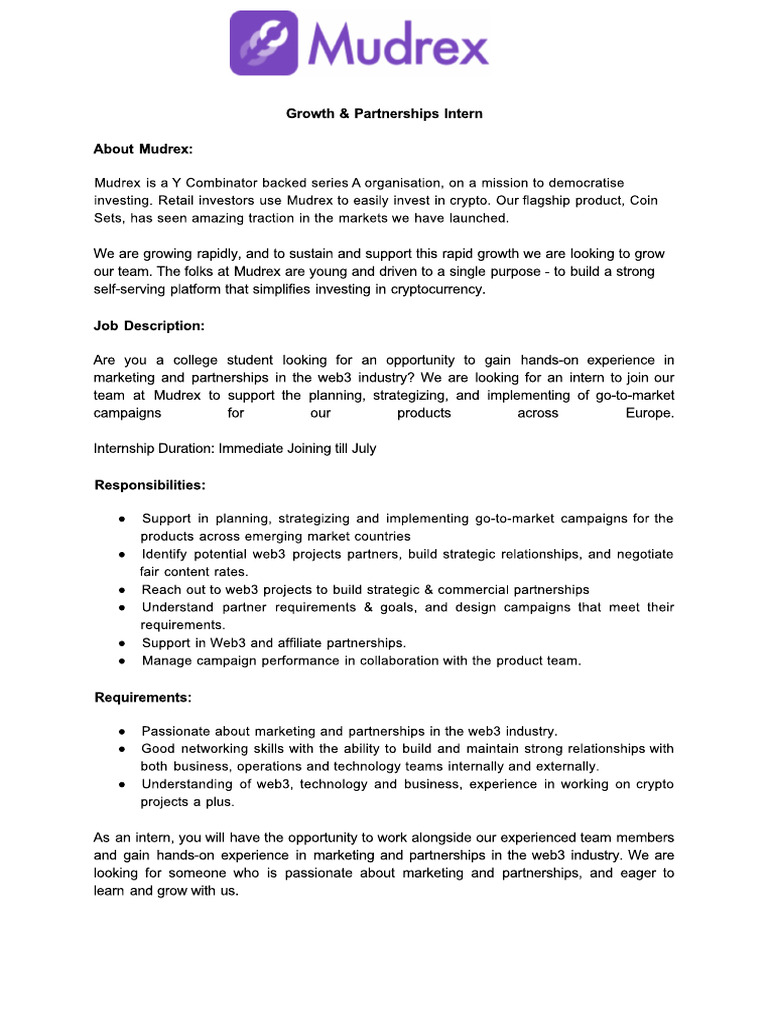 Growth Intern JD | PDF