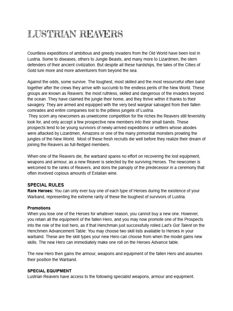 Lustrian Reavers | PDF | Armour | Shield