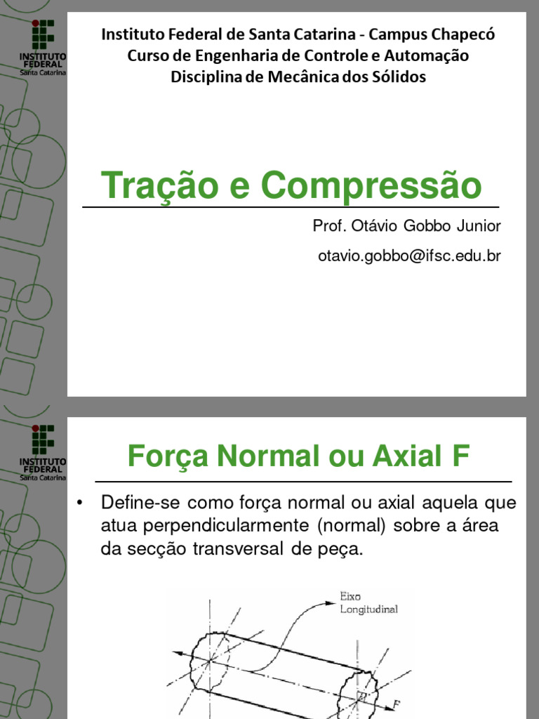 02 - Tração e Compressão | PDF | Estresse (Mecânica) | Ciências Físicas