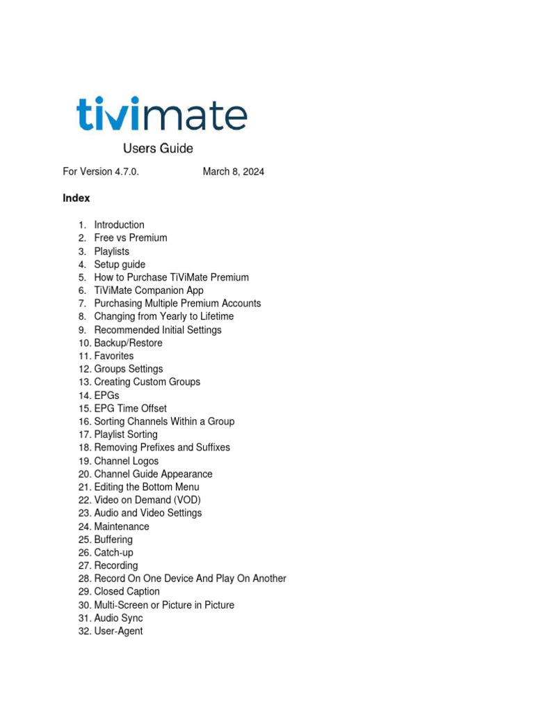 TiViMate Users Guide | PDF | Backup | Computer File