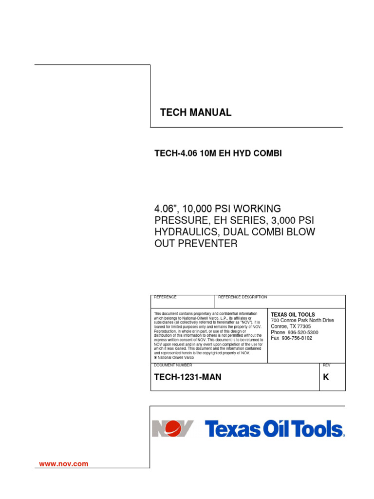 Eh44 4.06 10K Dual Combi Bop | PDF | Valve | Machines