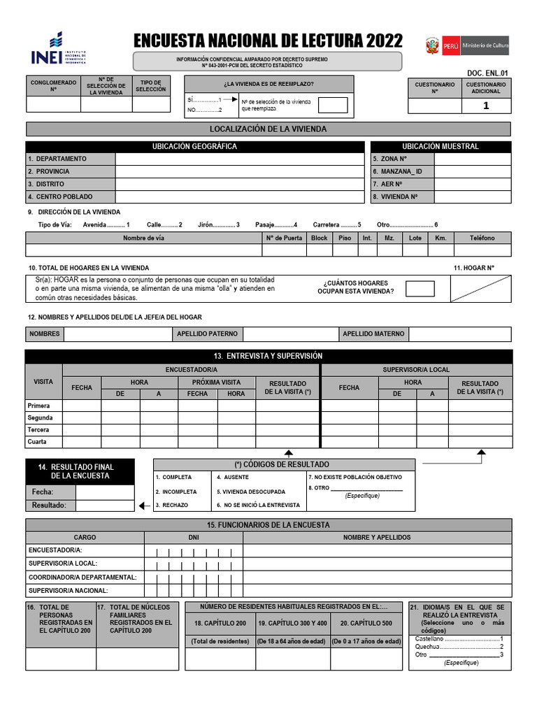 Encuesta Nacional de Lectura 2022 | PDF