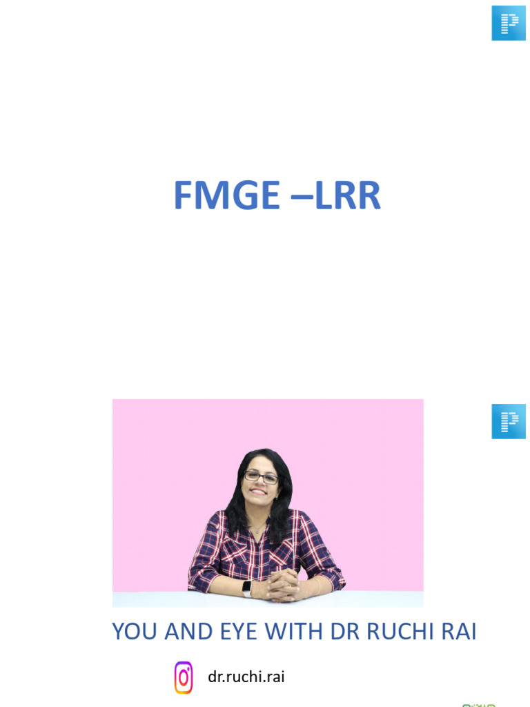 Ophthalmology FMGE LRR-1 | PDF | Wellness