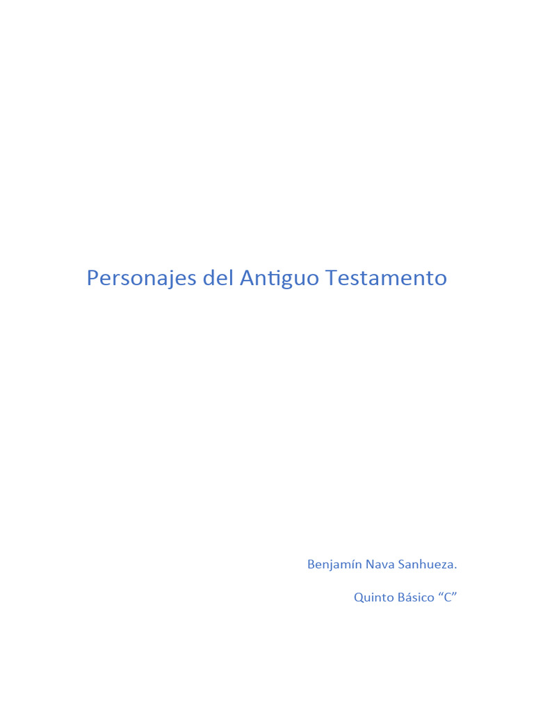 Personajes Bíblicos para Niños | PDF | Moisés | Jacob
