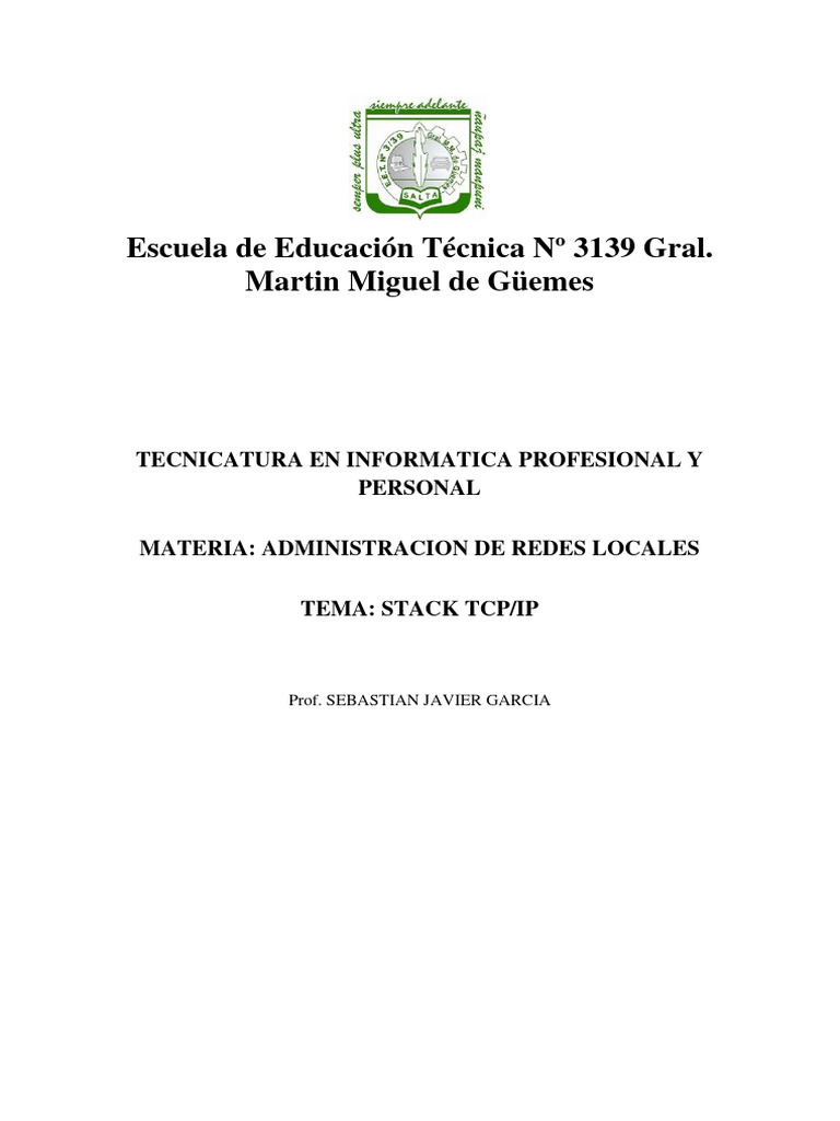 Stack TCP:IP Teoría | PDF | Protocolo de transferencia de archivos | sistema de nombres de dominio