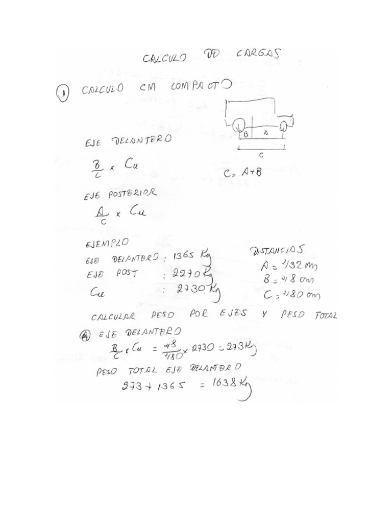 Calculo de Cargas Por Ejes | PDF
