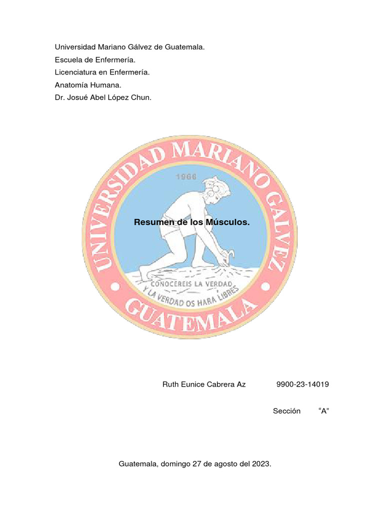 Resumen de Los Musculos Ruth Cabrera | PDF | Músculo | Corazón