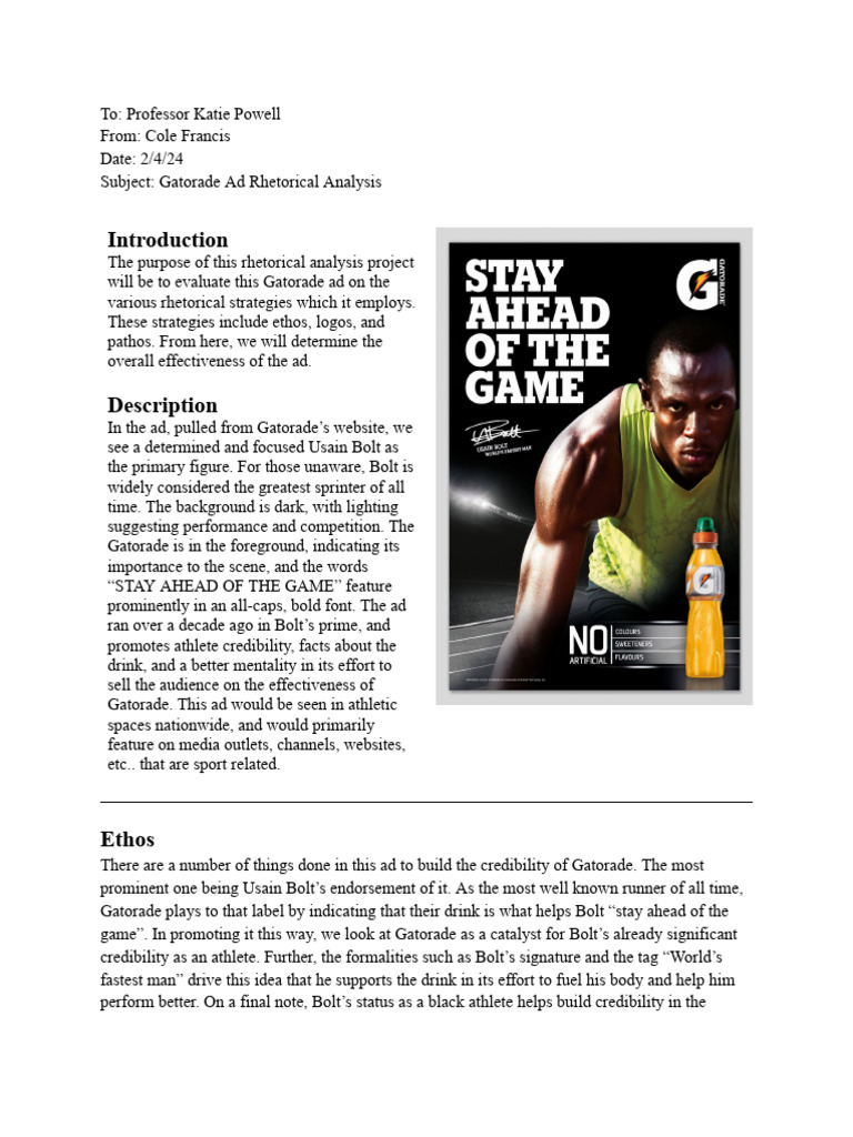 Rhetorical Analysis Project Final | PDF | Logos | Credibility