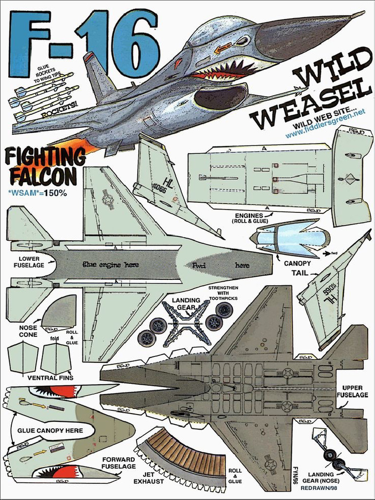 F16 Paper Model | PDF