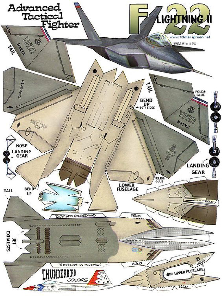 F22 Paper Model | PDF