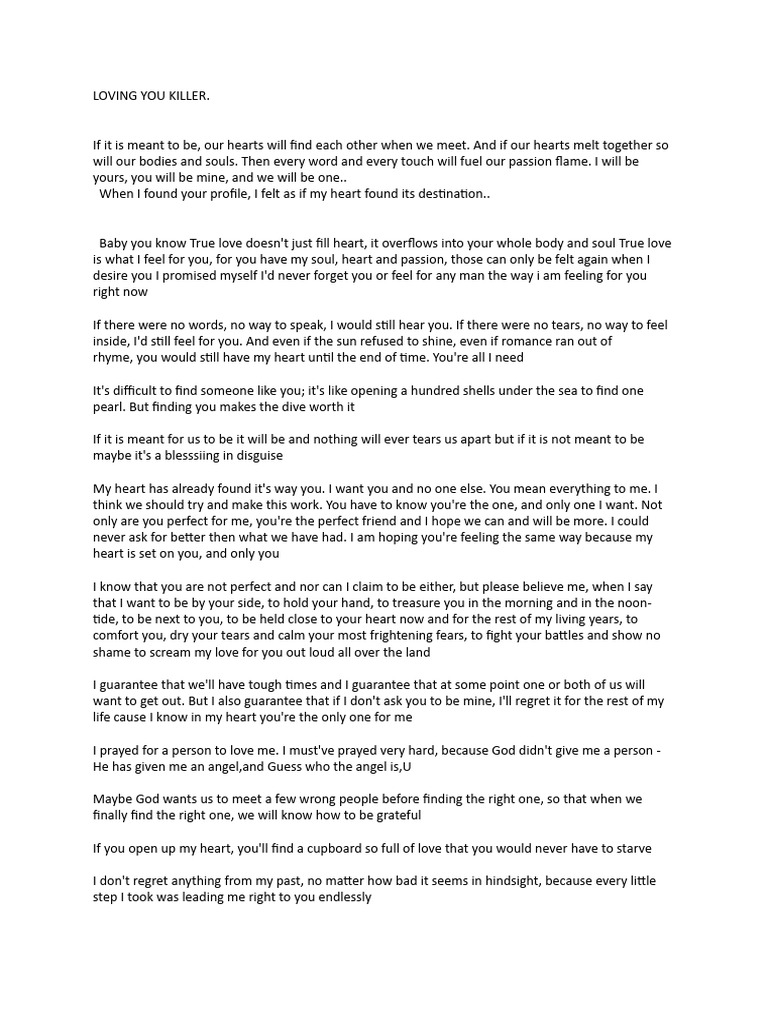 Love you format? | PDF | Love