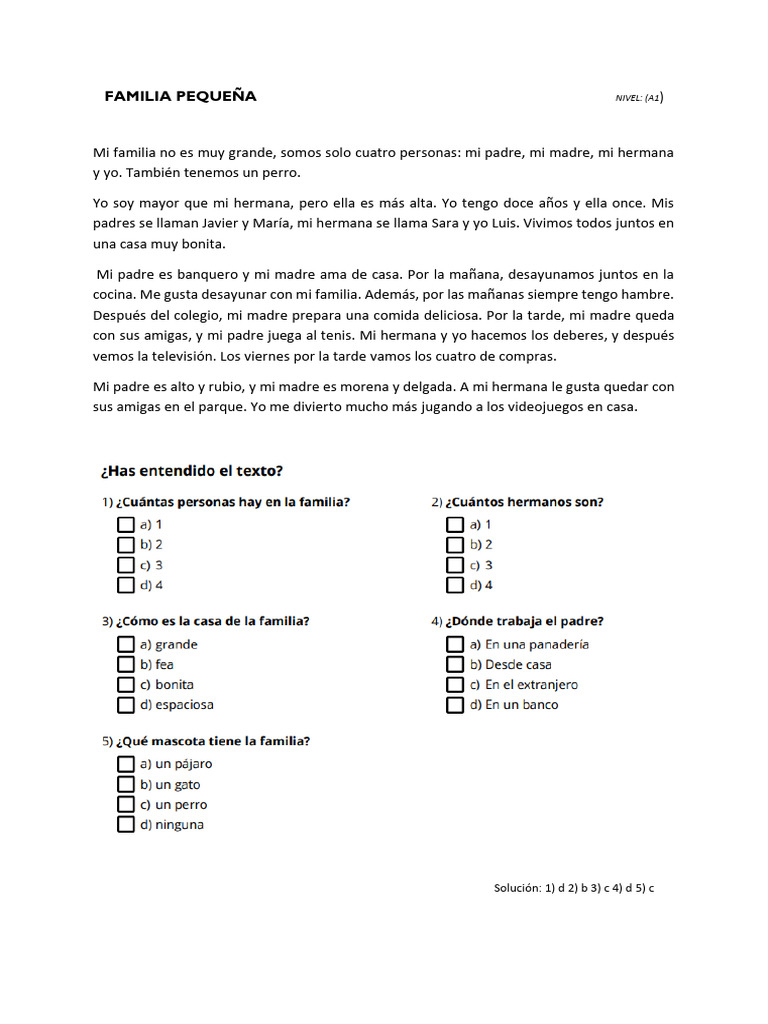 Mi Familia Lectura y Preguntas | PDF | Novela negra, policíaca y suspenso