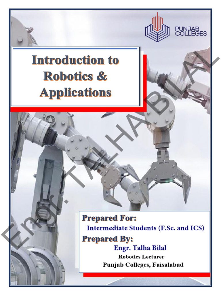 Lecture-01 & 02 Introduction To Robotics | PDF | Robotics | Robot