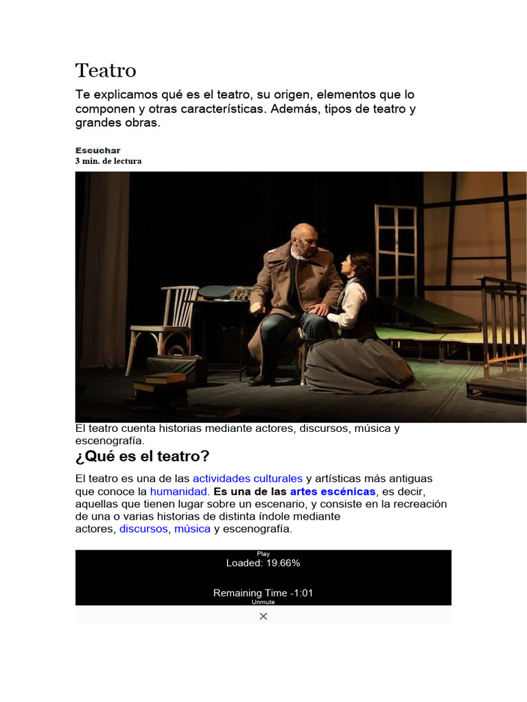 El Teatro | PDF | Teatro | Comedia