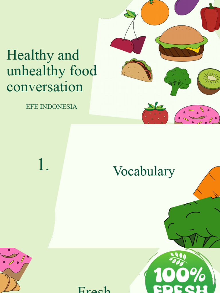 Sd-Healthy Unhealthy Food Conversation | PDF