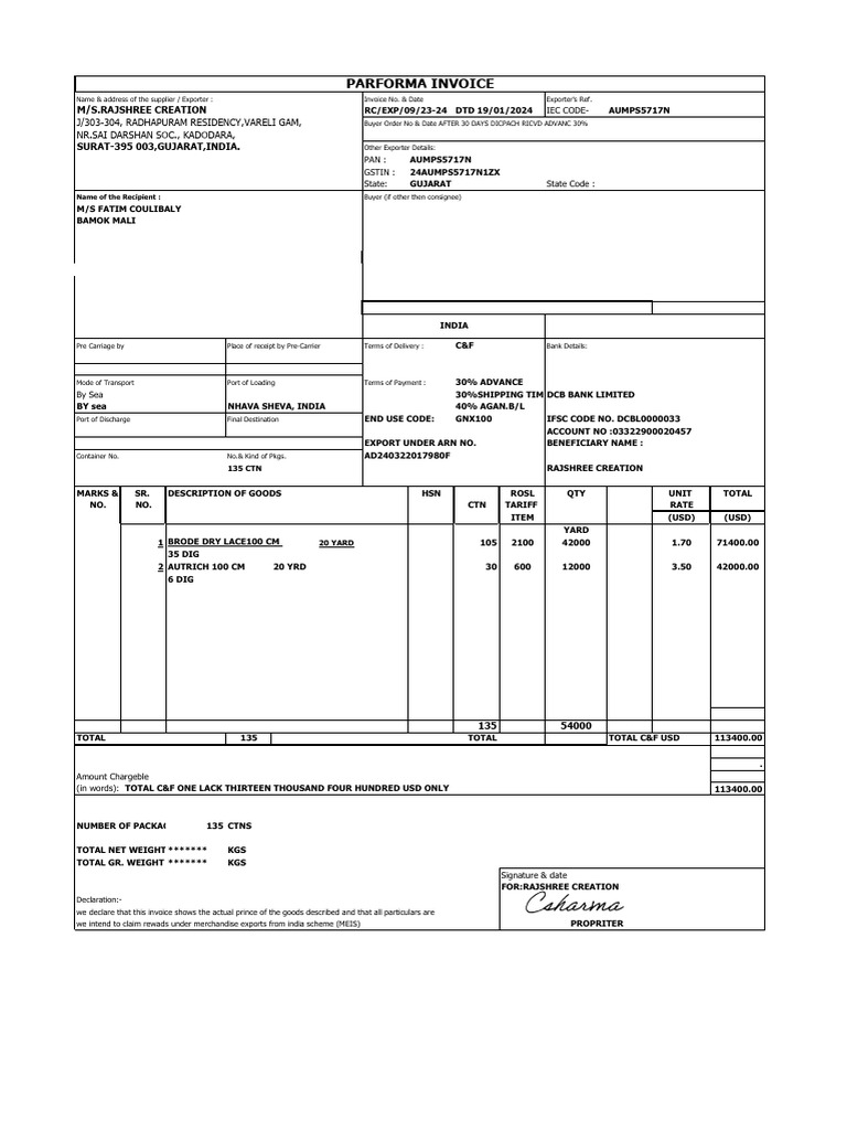 New 135 CTN | PDF | Supply Chain Management | Business Documents