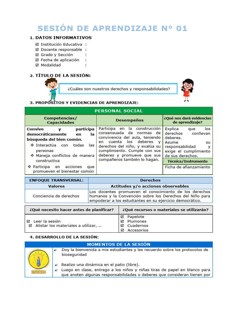 Parte 1 - Sesiones de Aprendizaje - Experiencia de Aprendizaje IX | PDF | Aprendizaje | Maestros