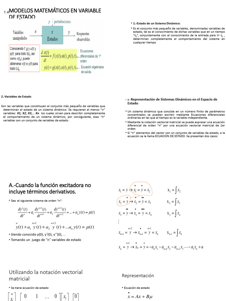 Modelos Matemáticos de Sistemas Dinámicos | PDF | Sistema dinamico ...