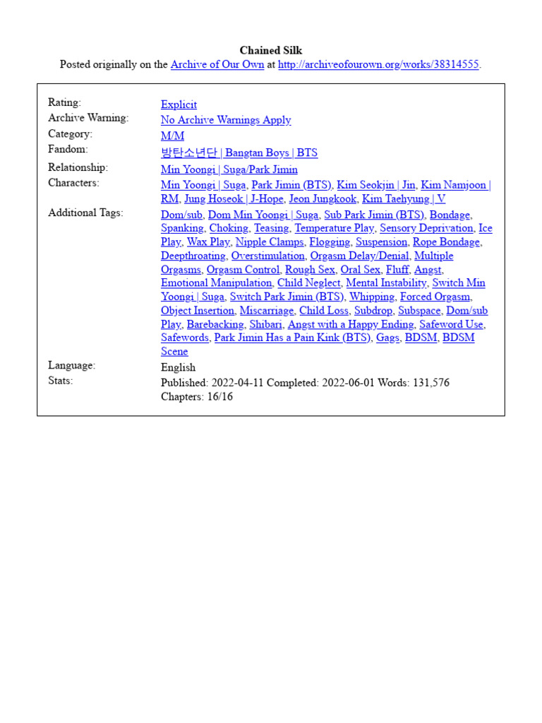 Chained Silk | PDF | Dominance And Submission | Bdsm