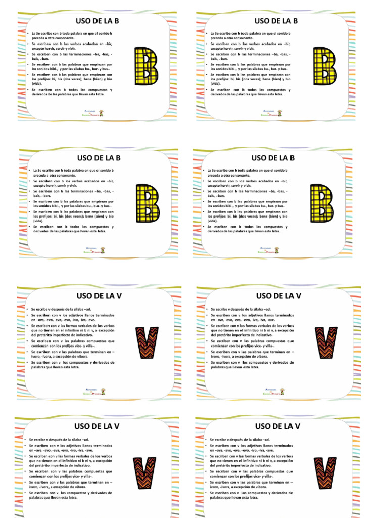 REGLAS ORTOGRÁFICAS B y V | PDF