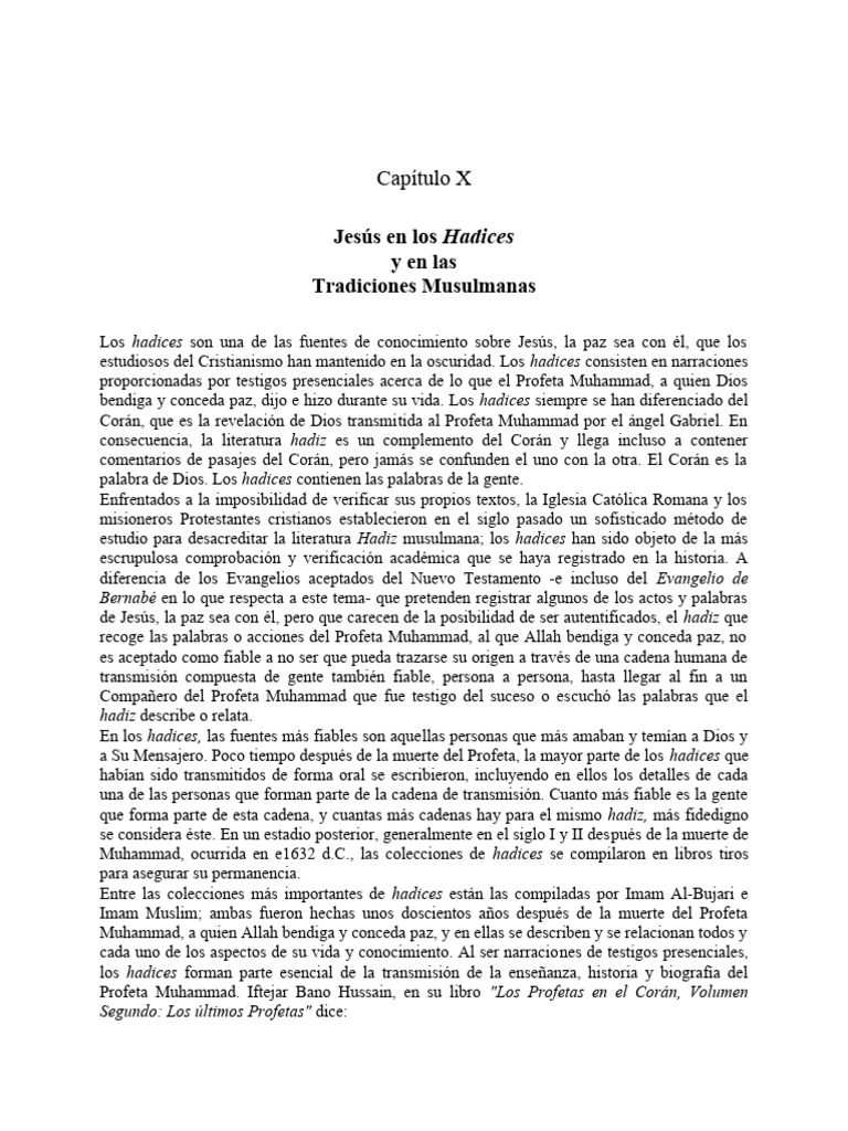 Jesus en Los Hadices | PDF | Hadith | Mahoma