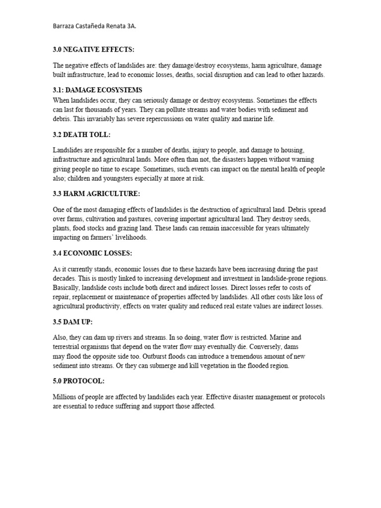 Barraza Renata 3a-Research Work. | PDF | Landslide | Agriculture