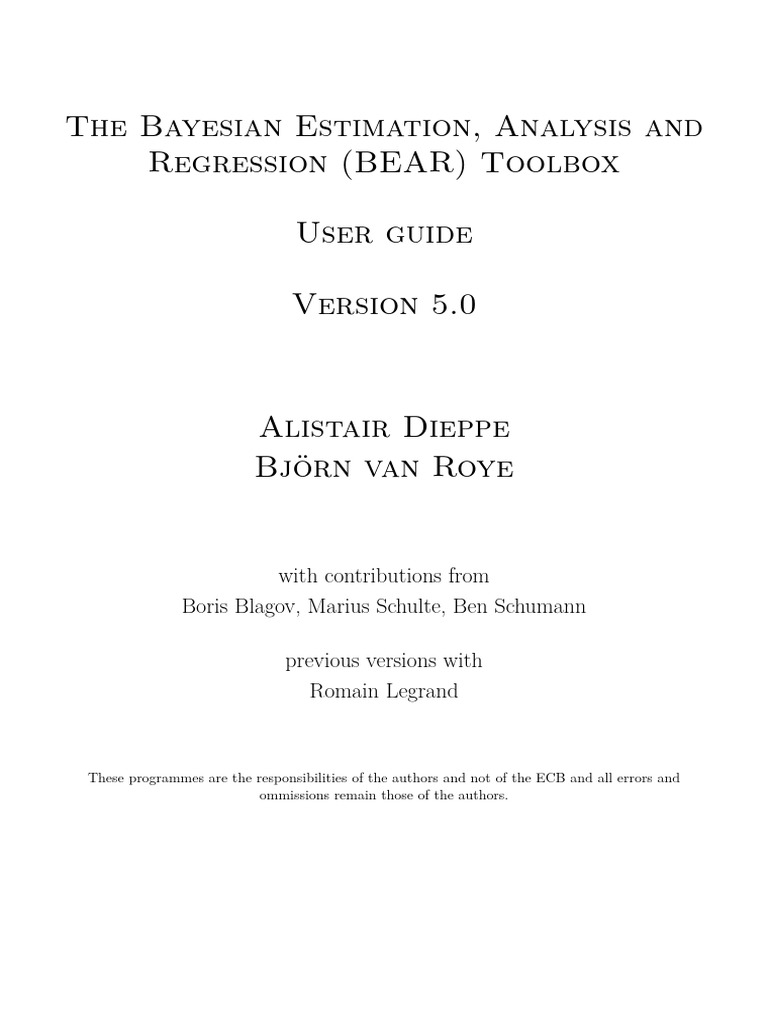 Bear User Guide V5 Pdf Spreadsheet Microsoft Excel