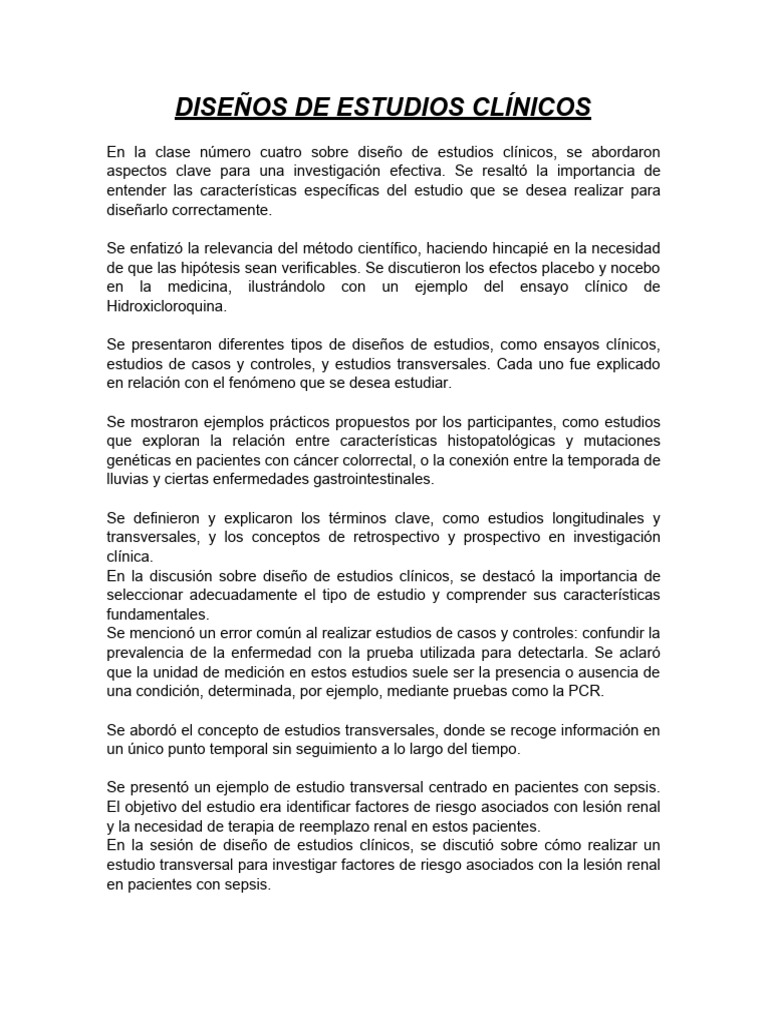Ejemplos De Estudios Clínicos , Tipos y modelos de Ensayos Clínicos – CASZ